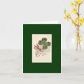 Good Luck Shamrock Card | Zazzle