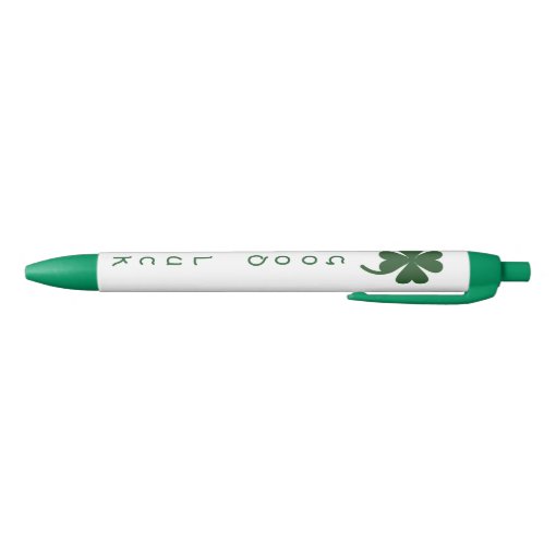 Good Luck Shamrock Green Ink Pen by Janz | Zazzle