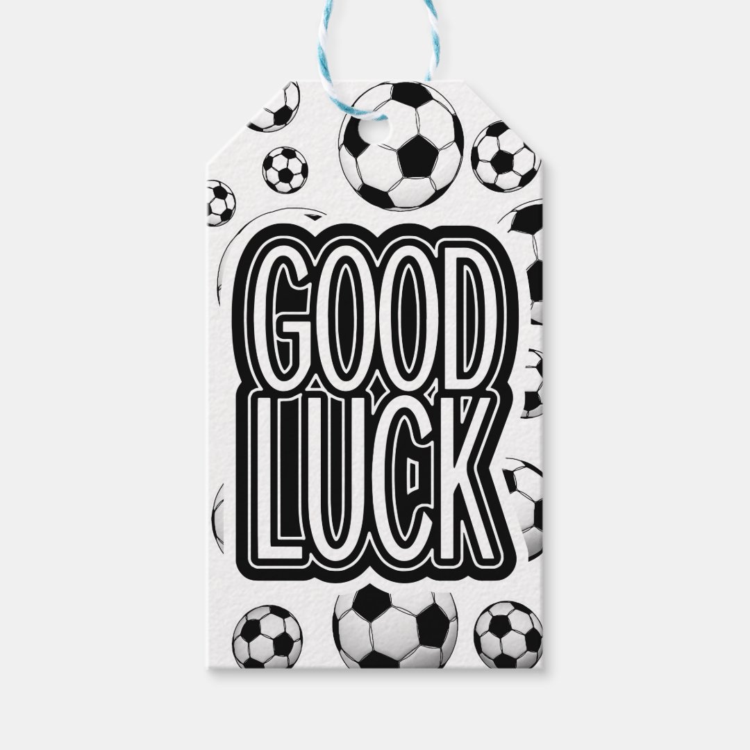 Good Luck - Soccer Gift Tags | Zazzle