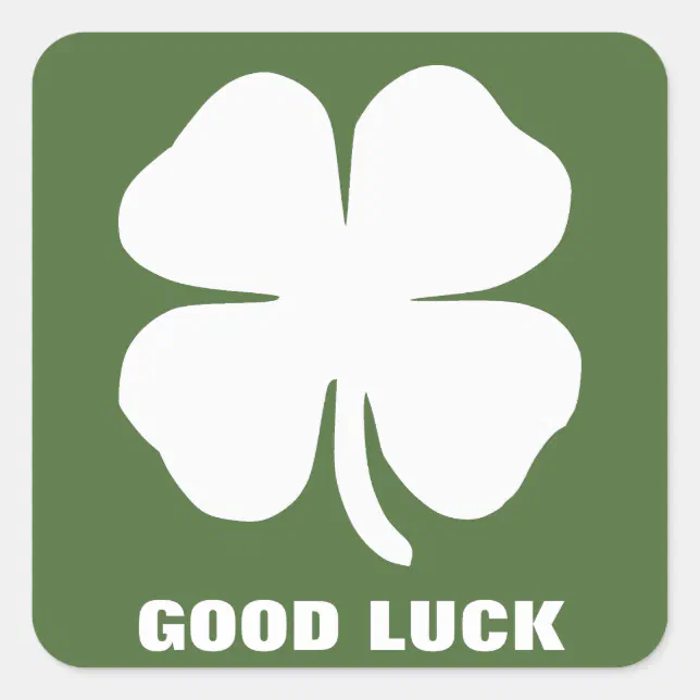 Good Luck Square Sticker | Zazzle