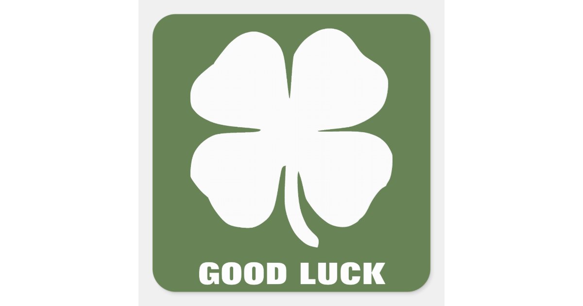 Good Luck Square Sticker | Zazzle