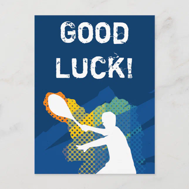 Good Luck tennis postcard | Zazzle