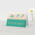 Good luck triathlon sport card | Zazzle