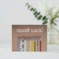 Good Luck With Pencils for Back-To-School or Exam Postcard | Zazzle