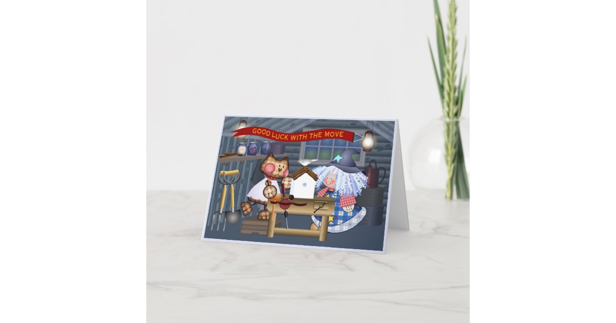 Good Luck with the Move Card | Zazzle