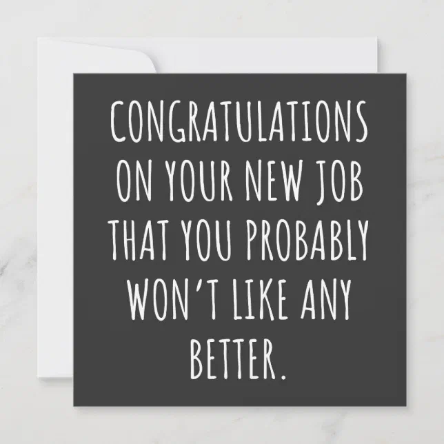 Good luck with the new job invitation | Zazzle