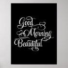 Good morning beautiful with carnations poster | Zazzle.com