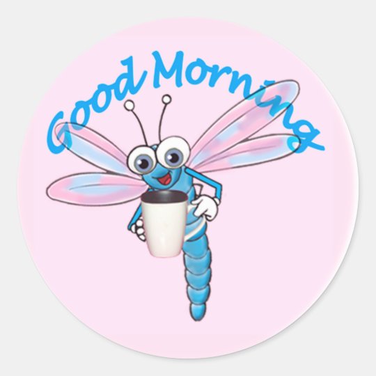 good morning classic round sticker | Zazzle.com