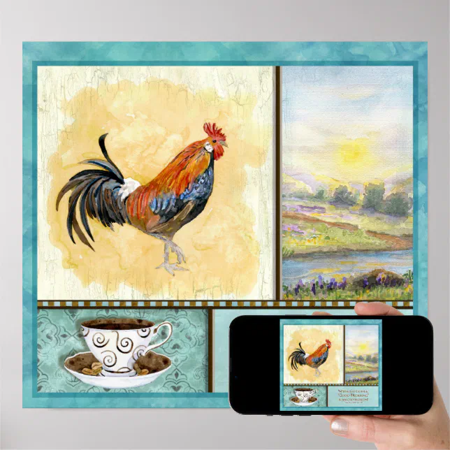 "Good Morning, Coffee," Audrey Jeanne Roberts Poster | Zazzle