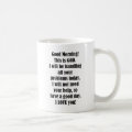 Good Morning from GOD Coffee Mug | Zazzle