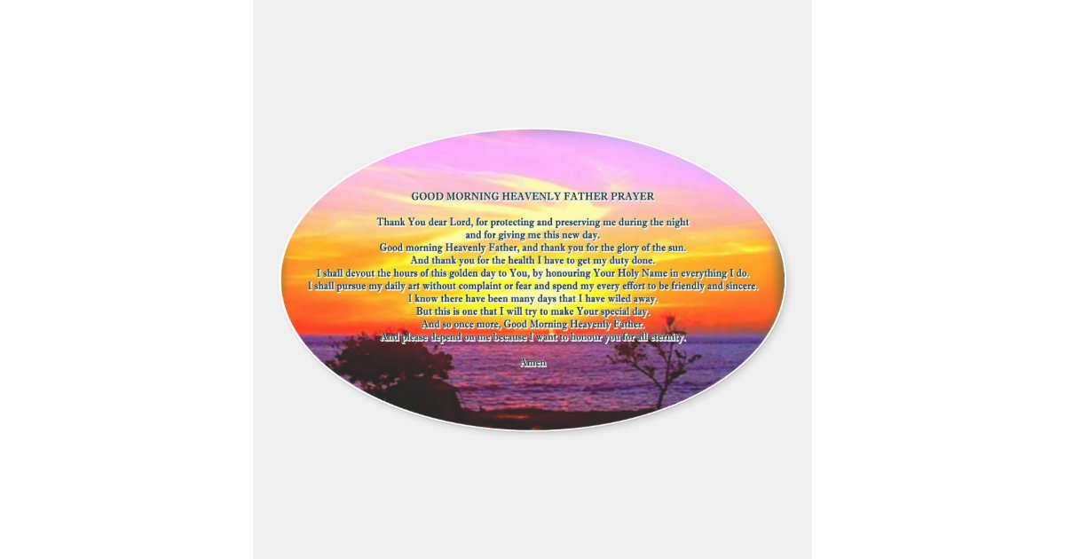 Good Morning God prayer Sticker | Zazzle