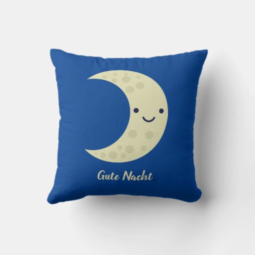 Good Morning Good Night in German Throw Pillow | Zazzle