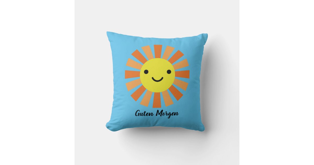 Good Morning Good Night in German Throw Pillow | Zazzle