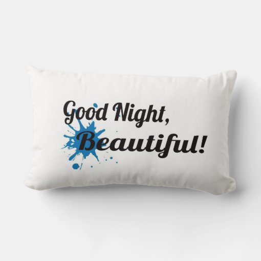 Good Morning / Goodnight pillow | Zazzle