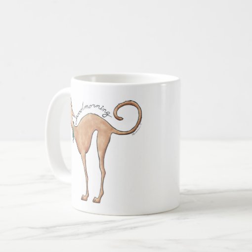 Good Morning Greyhound Illustration Coffee Mug | Zazzle