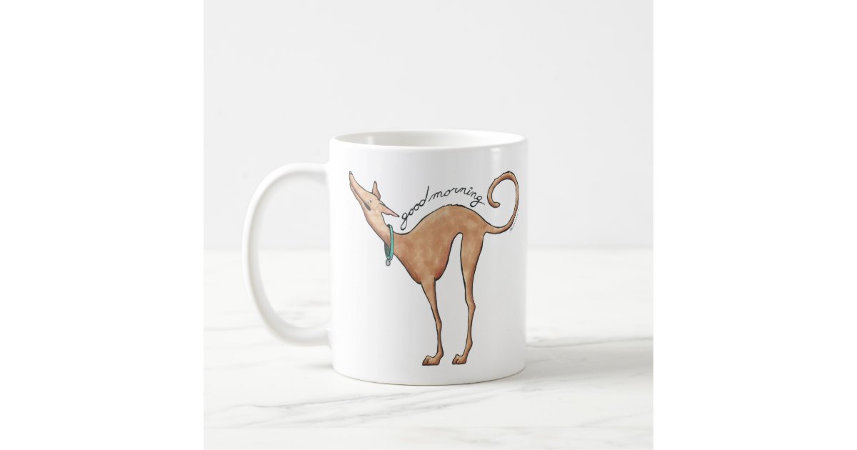 Good Morning Greyhound Illustration Coffee Mug | Zazzle