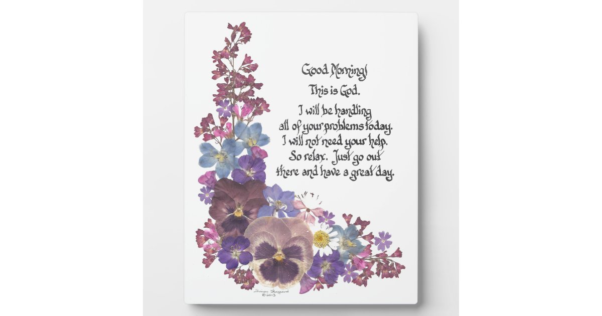 Good Morning! Plaque | Zazzle