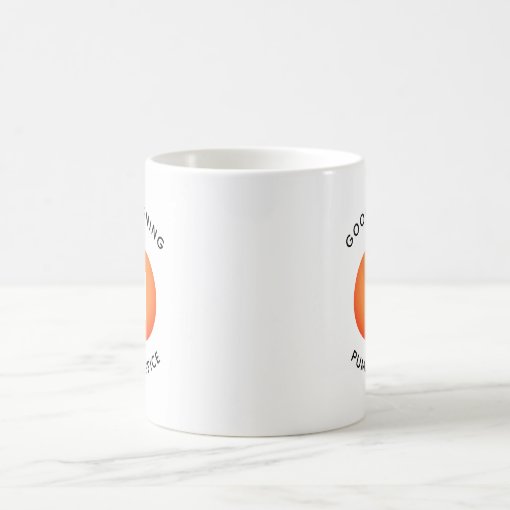 Good Morning Pumpkin Spice Orange Pumpkin Monogram Coffee Mug | Zazzle