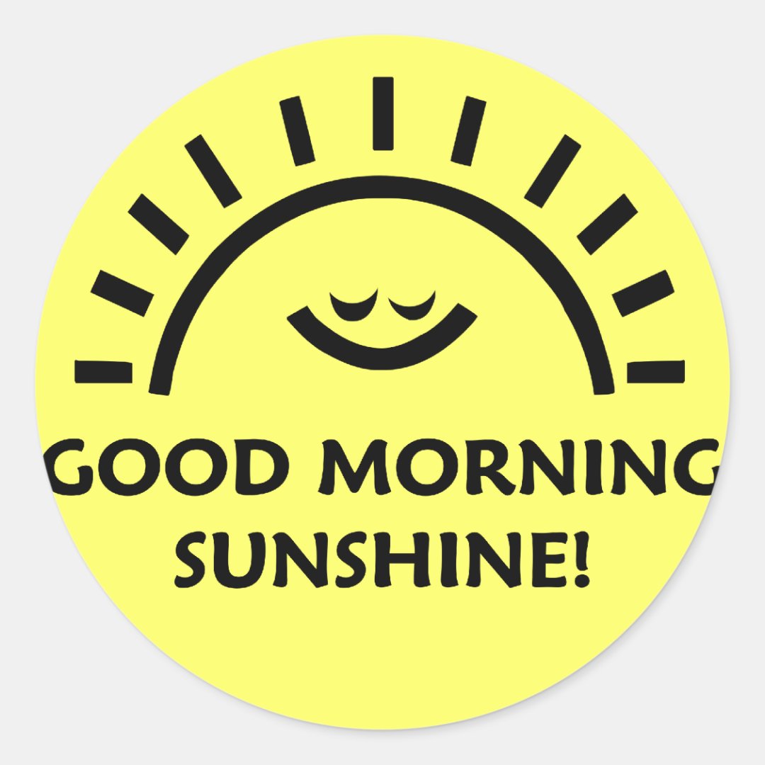 Good Morning Sunshine Classic Round Sticker | Zazzle