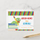 Good News From School with Bookworm Postcard | Zazzle
