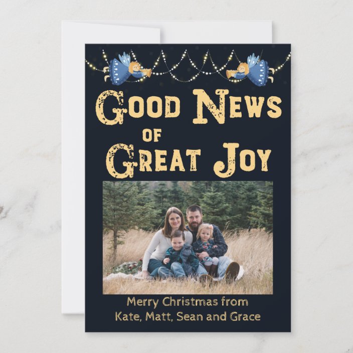 Good News of Great Joy Photo Christmas Card | Zazzle.com