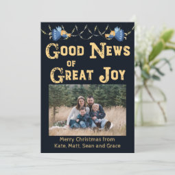 Good News of Great Joy Photo Christmas Card | Zazzle