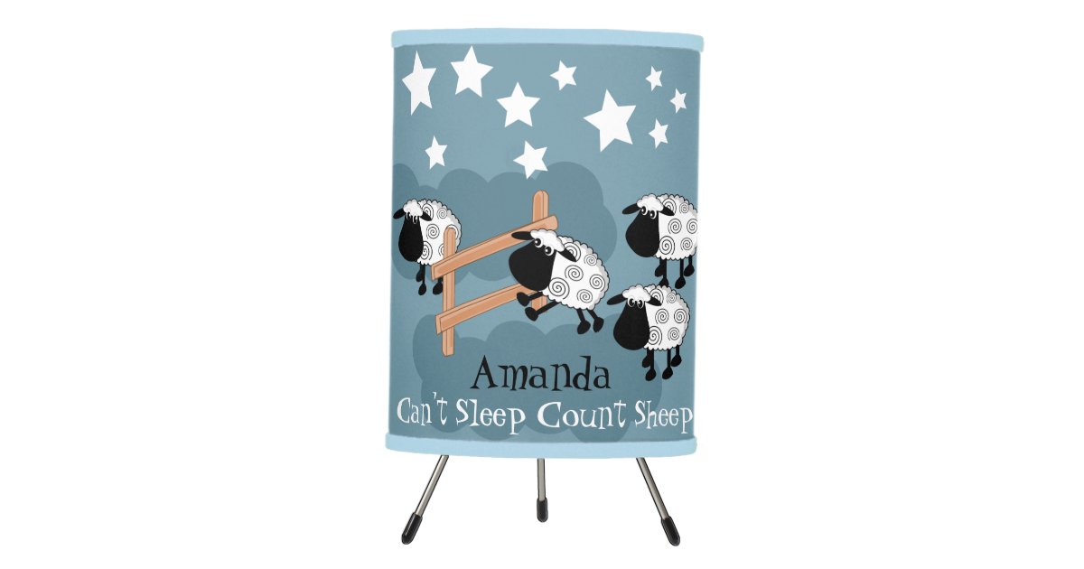 Good night counting sheep tripod lamp | Zazzle