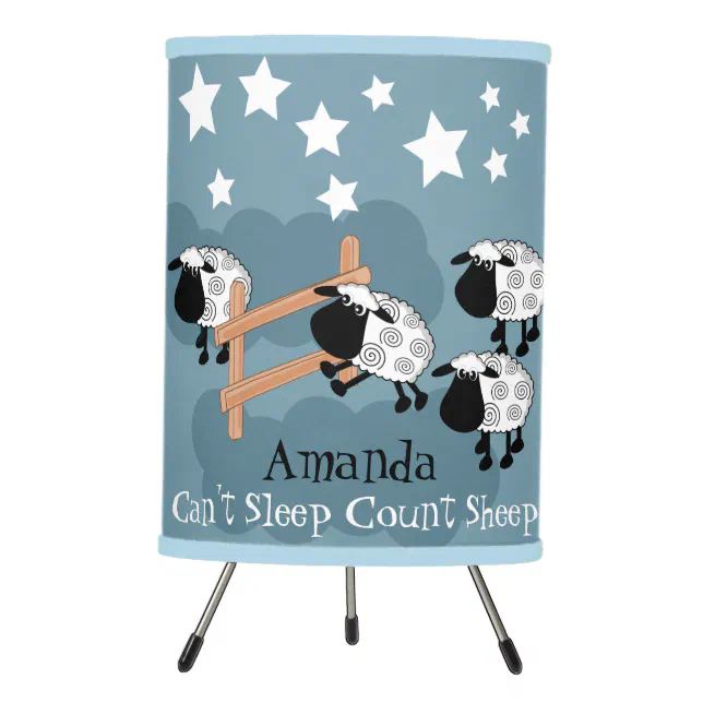 Good night counting sheep tripod lamp | Zazzle