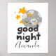 Good night. Cute moon and stars. Nursery baby Poster | Zazzle