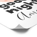 Good night. Cute pink moon. Nursery baby girl Poster | Zazzle