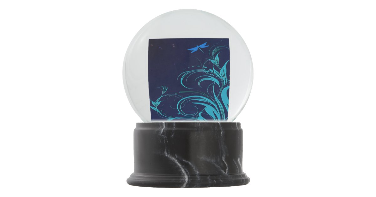 Good Night Dragonfly Snow Globe | Zazzle