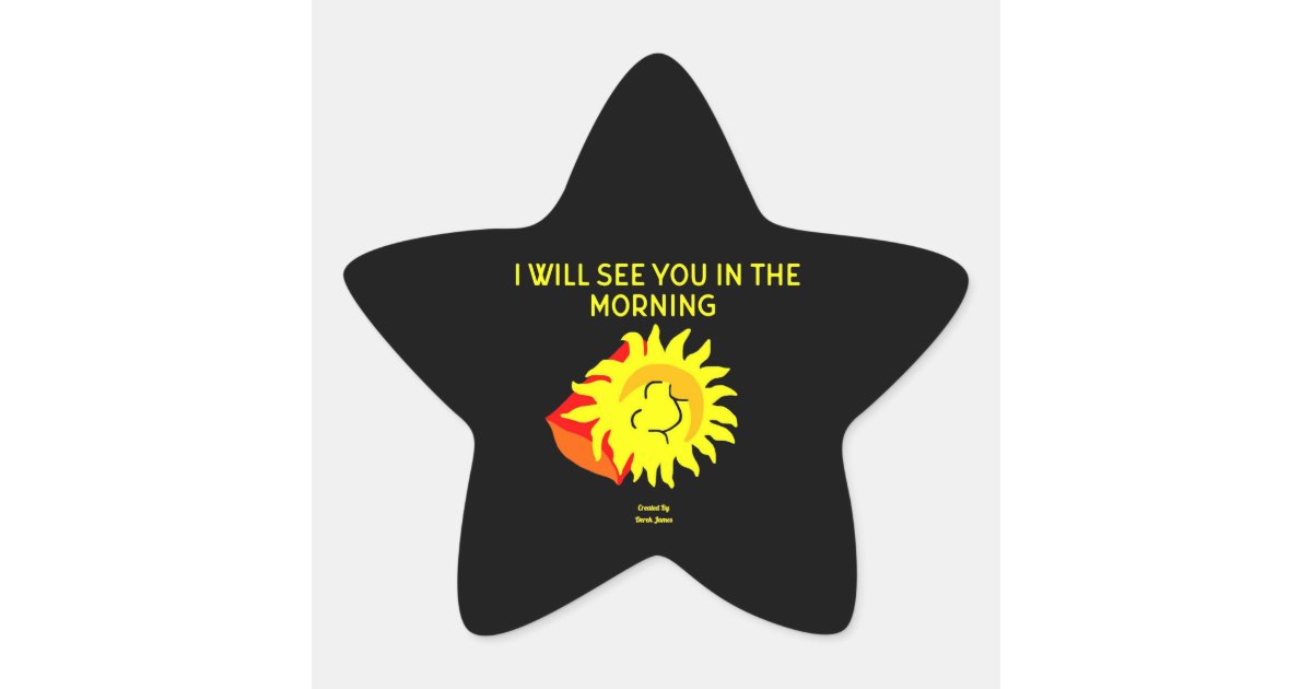 Good Night Sun Star Sticker | Zazzle
