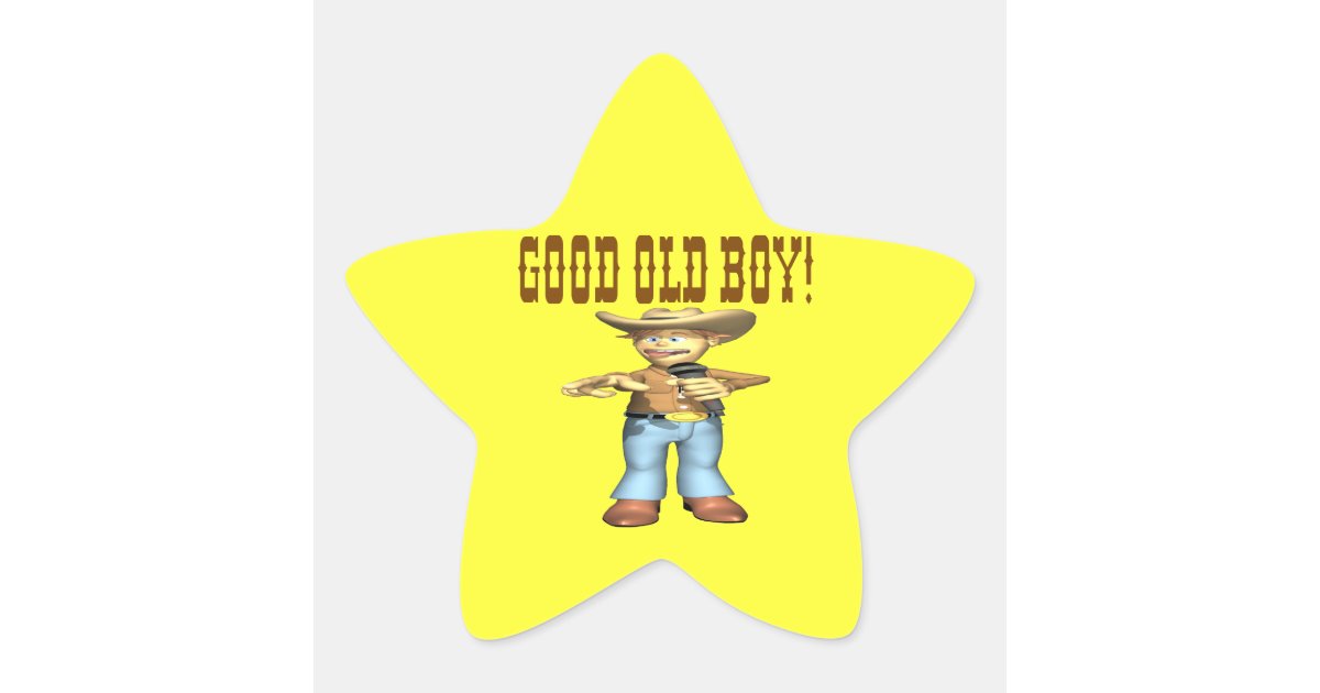 Good Old Boy Star Sticker | Zazzle