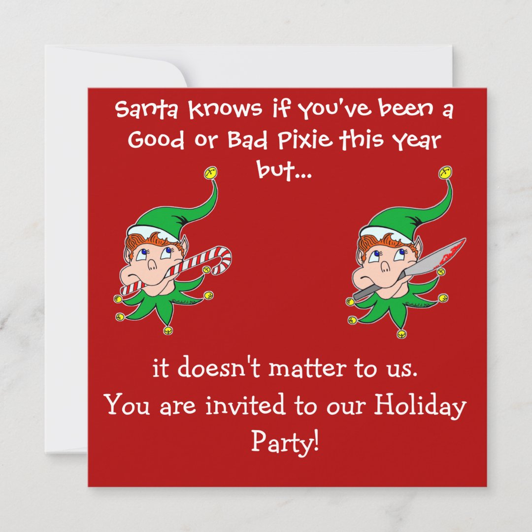 Good Pixie Bad Pixie Party invitation | Zazzle