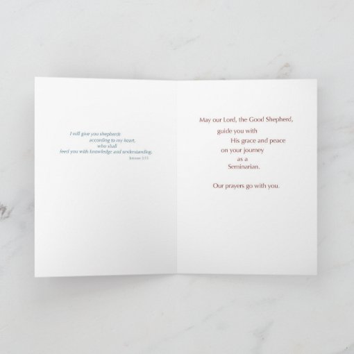 Good Shepherd Seminarian Card | Zazzle