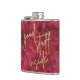 Good Stuff Inside Gold Glitter Script Christmas Flask | Zazzle