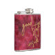 Good Stuff Inside Gold Glitter Script Christmas Flask | Zazzle