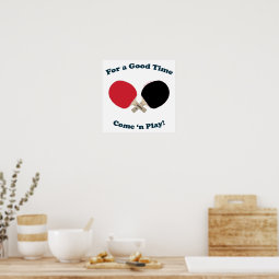 Good Time Ping Pong Poster | Zazzle