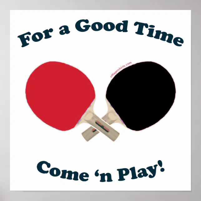 Good Time Ping Pong Poster | Zazzle