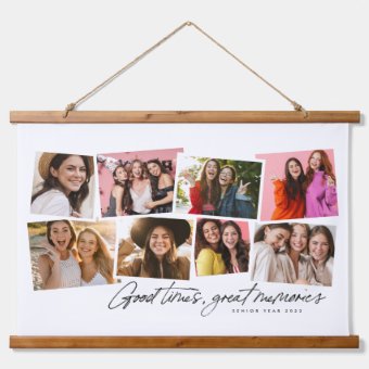 Good times great memories fun photo collage hanging tapestry | Zazzle