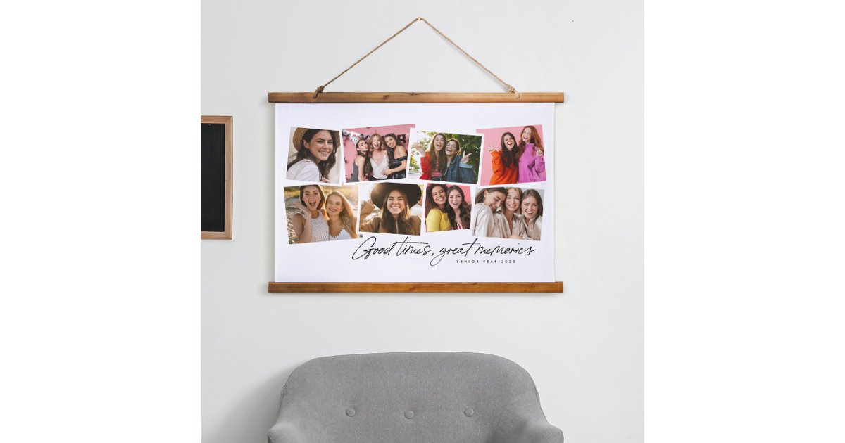 Good times great memories fun photo collage hanging tapestry | Zazzle