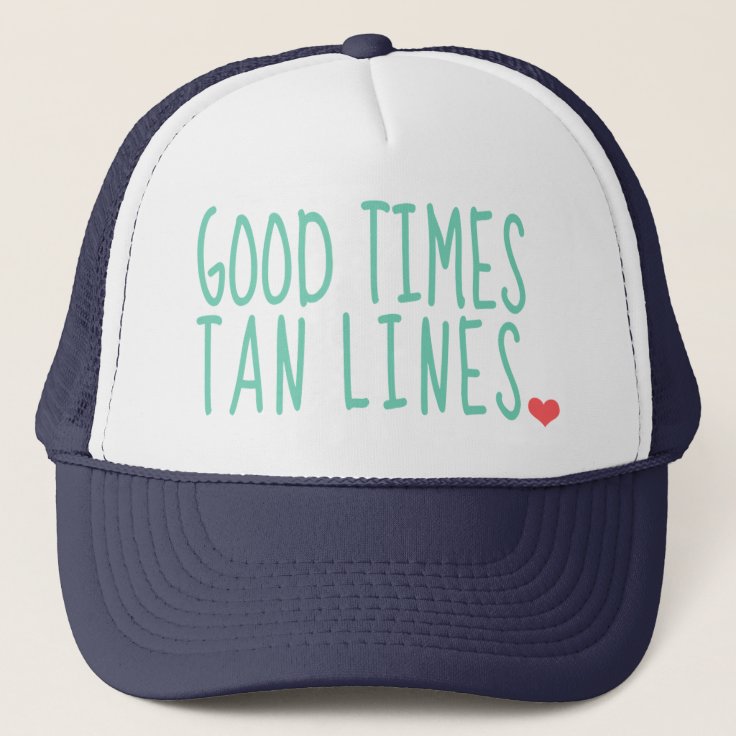 Good Times Tan Lines Summer hat girls | Zazzle