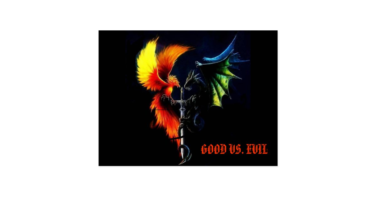 Good Vs. Evil - Products designed by Mystic Moon D Postcard | Zazzle.com