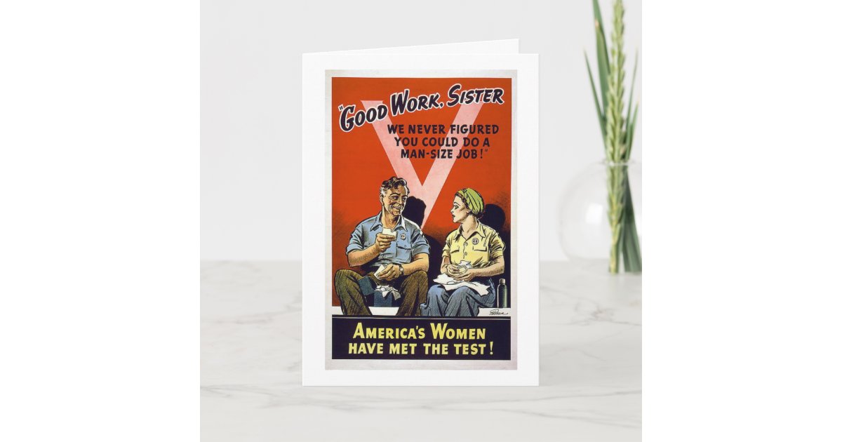 Good Work Sister Card | Zazzle