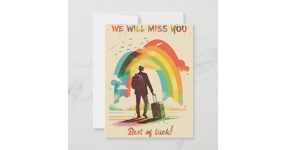 Goodbye and Best of Luck Adventure Card | Zazzle