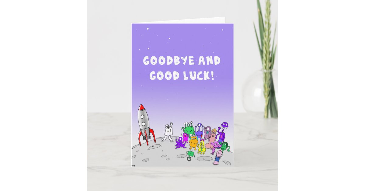 Goodbye and Good Luck Holiday Card | Zazzle