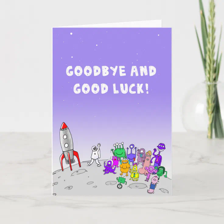 Goodbye and Good Luck Holiday Card | Zazzle