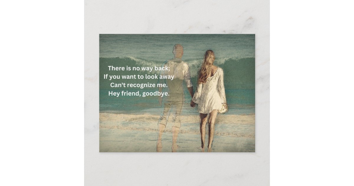 goodbye art postcard | Zazzle