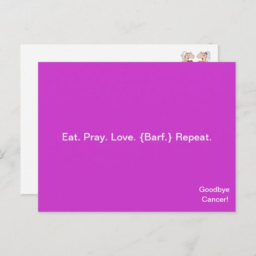 GOODBYE CANCER! Postcard by April McCallum | Zazzle