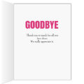 Goodbye Farewell New Job Retirement Card | Zazzle